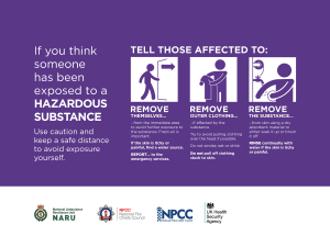 REMOVE. REMOVE. REMOVE: Guidance on hazardous substance exposure | ProtectUK